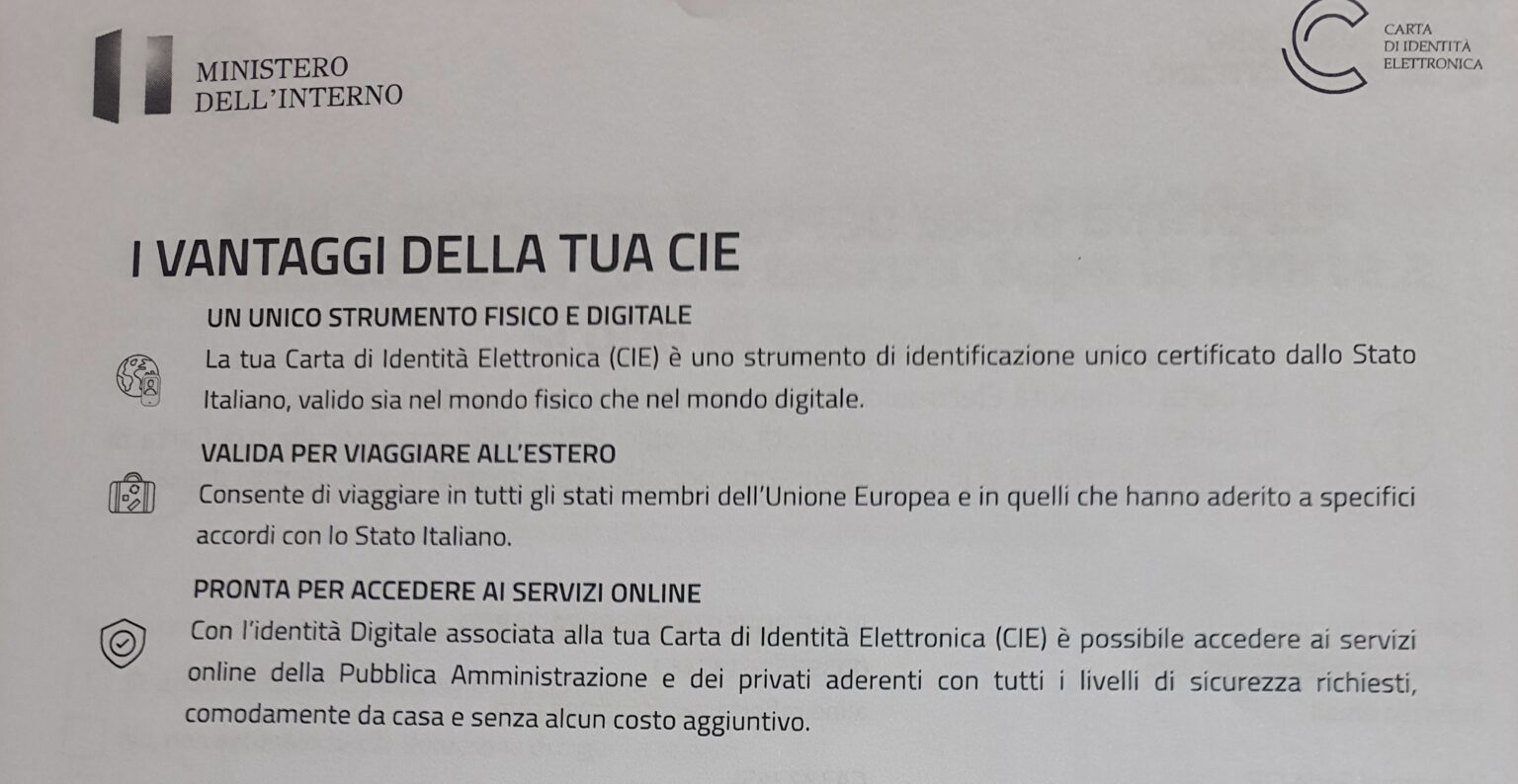 Como Ativar o PIN e PUK da Carta d'Identità Elettronica | La Via Italia